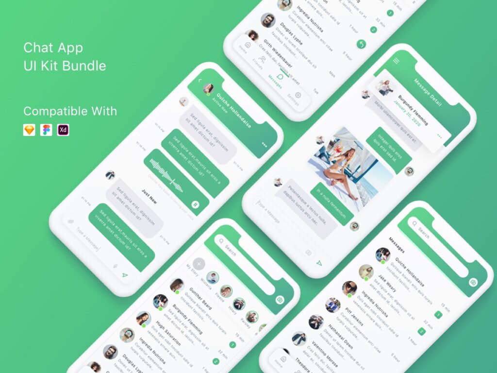 Chat App UI Kit Bundle - Download Free Resource Chat App UI Kit Bundle - Download Free Resource