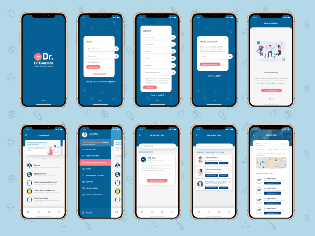 Doctor / Medical app ui kit (Adobe XD) - Download Free Resource Doctor / Medical app ui kit (Adobe XD) - Download Free Resource